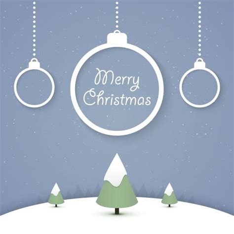 파란색 배경에 눈 덮인 크리스마스 트리 Eps Ai Uidownload