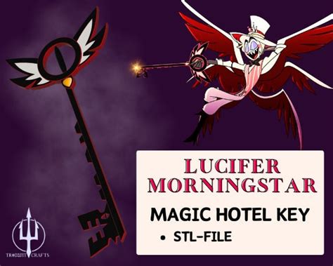 Lucifer Morningstar Key Hazbin Hotel Stl File 3d Etsy