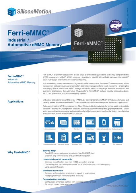 PDF Automotive EMMC Memory Silicon Motion Brief Pdf Automotive EMMC Memory Analysis
