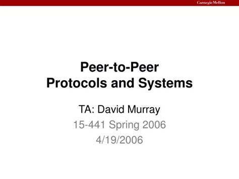 Ppt Peer To Peer Protocols And Systems Powerpoint Presentation Free Download Id372091