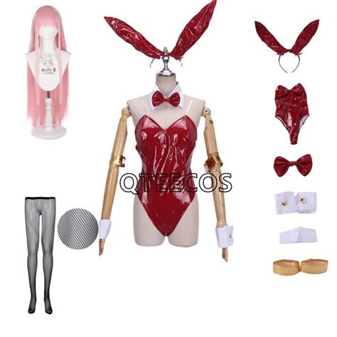 Anime Darling In The Franxx Cosplay Costume Zero Two Bunny Girl 02 Sexy Women Jumpsuit Red