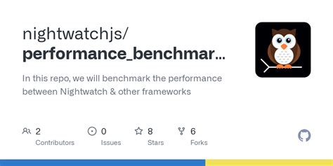 Github Nightwatchjs Performance Benchmarking In This Repo We Will Benchmark The Performance