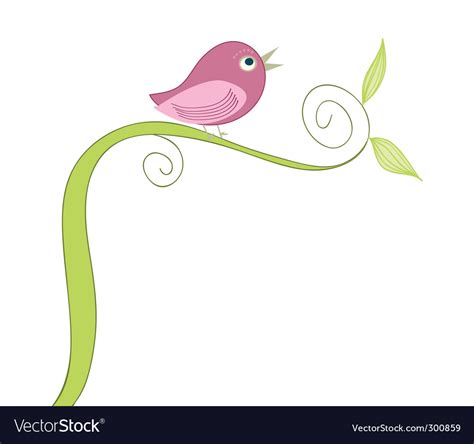 Singing Bird Royalty Free Vector Image Vectorstock