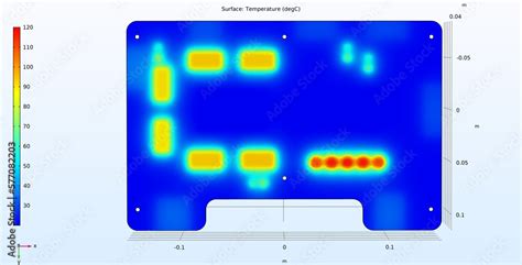 Computer 3d Modeling Of The Temperature Distribution On The Surface Of The Printed Circuit Board