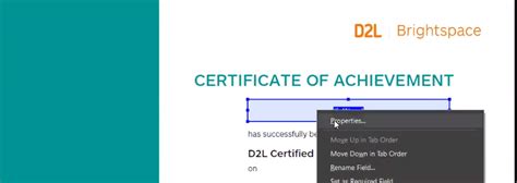 Create A Custom Certificate That Uses Replace Strings Brightspace