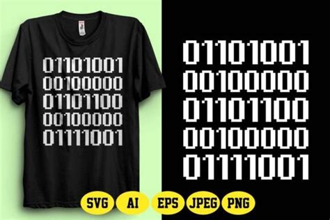 I L Y Binary Code Computer Svg Design Graphic By Fatimaakhter01936