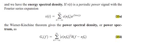 Solved 3 6 9 Use Eq 25 To Obtain The Spectral Density