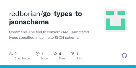 Github Redborian Go Types To Jsonschema Command Line Tool To Convert