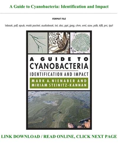 Pdf Download A Guide To Cyanobacteria Identification And Impact