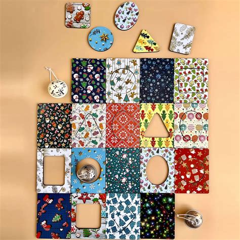 Досточки Сегена Новорічні візерунки геометричні фігури Деревяна розвиваюча гра для дітей