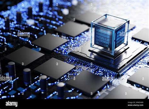 New Microprocessor Memory Chips And Central Processor On An Electronic Board Abstract