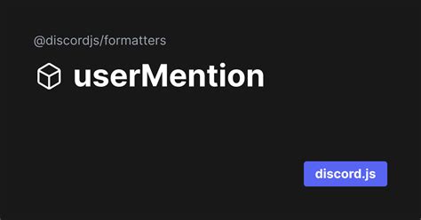 Discordjs Usermention