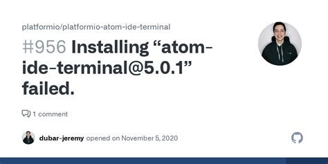 Installing “atom Ide Terminal 5 0 1” Failed · Issue 956 · Platformio Platformio Atom Ide