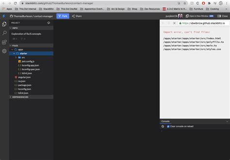 Unable To Import Angular Project From Github · Issue 937 · Stackblitz