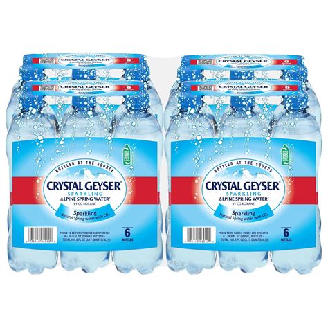 Crystal Geyser Sparkling Alpine Natural Spring Water 24 Pack 16 9oz