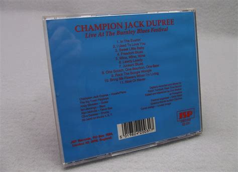 Champion Jack Dupree Live At Burnely Cd Jsp Records The Big Town