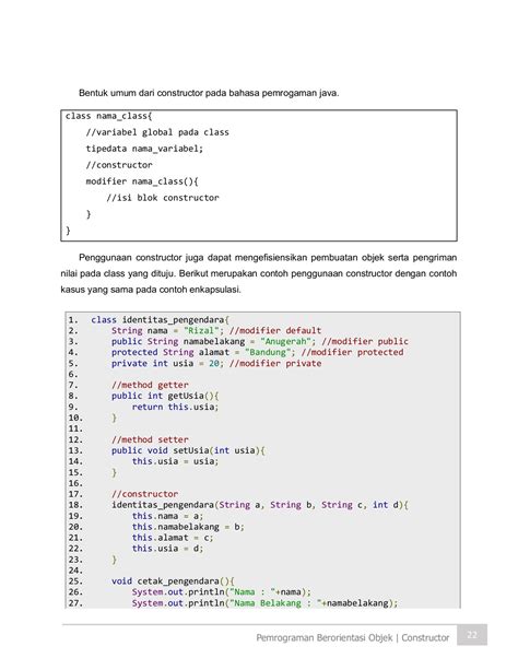 Modul Pemrograman Berorientasi Objek Hendriyana Halaman 25 Pdf