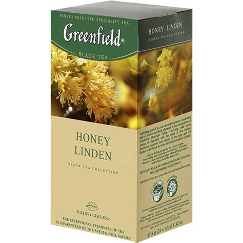 Ароматизированный чёрный чай Гринфилд (Greenfield) Honey Linden - «Чай ...