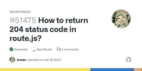 how to return 204 status code in route js · vercel next js