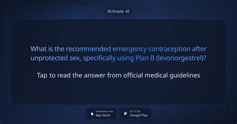 What Is The Recommended Emergency Contraception After Unprotected Sex