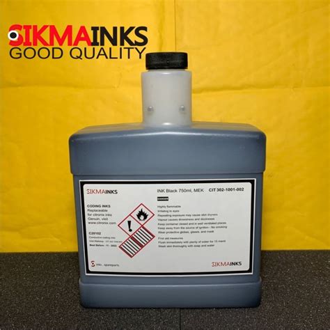 Jual Tinta Solvent Mesin Coding Citronix 750 Ml Black Shopee Indonesia