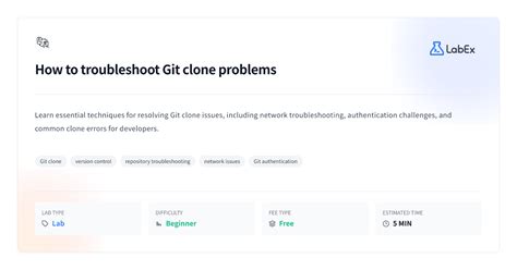 how to troubleshoot git clone problems labex