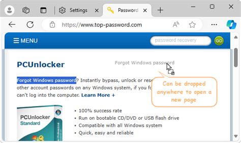 How To Enable Super Drag And Drop For Microsoft Edge In Windows 11 Password Recovery