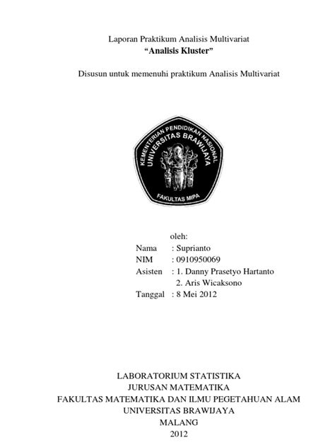 Analisis Cluster Pdf Metode And Bahan Ajar Komputer