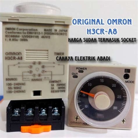 Promo Timer H3cr A8 Omron Original 220vac Socket Timer Omron H3cr 220vac Diskon 23 Di Seller