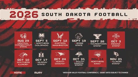 Mvfc Announces Updated 2026 Conference Schedule University Of South