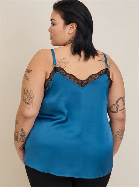 Plus Size Satin Lace Trim Cami Torrid