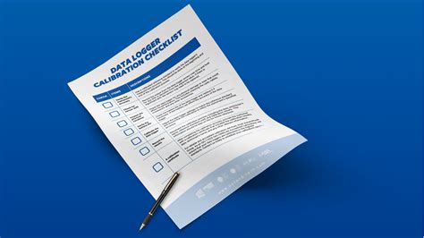Data Logger Calibration Checklist