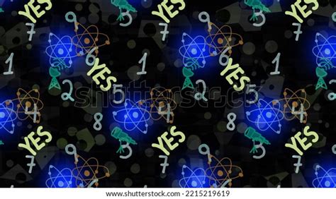 Arithmetic Basics Mathematics Scattered Numbers Digits Stock