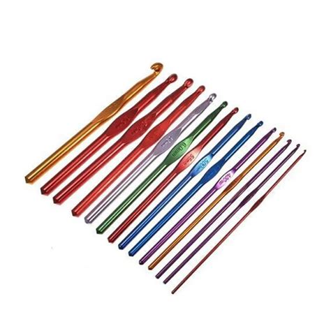 Вязания инстументы спицы Швейные инструменты 14 шт 1 Компл Смешанный Металлический Крюк