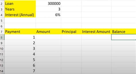 how to create a loan amortization schedule in excel a step by step