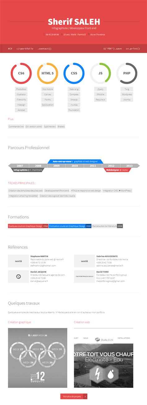 Web Designer Cv With Html5 Canvas By Sherif0666 On Deviantart