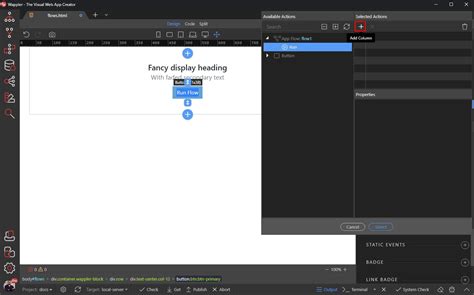 Getting Started With App Flows Front End Components Wappler Community