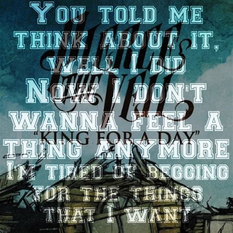 Pierce The Veil King For A Day Lyrics