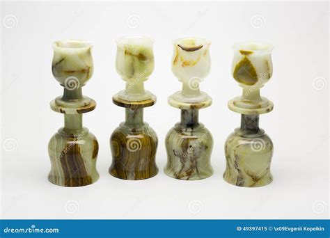 Glasses From Onyx On A White Background Stock Image Image Of Heavy