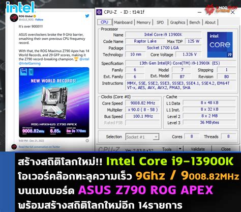 Welcome To สร้างสถิติโลกใหม่ Intel Core I9 13900k ถูกโอเวอร์คล๊อกทะลุความเร็ว