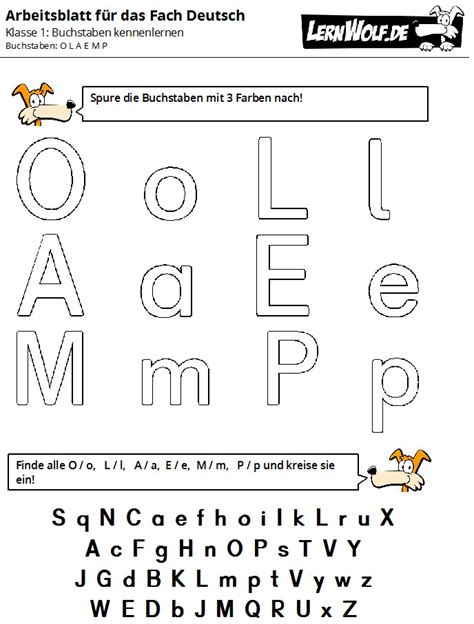 Übungen Deutsch Klasse 1 Kostenlos Zum Download Lernwolfde