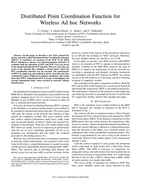 Pdf Distributed Point Coordination Function For Wireless Ad Hoc Networks