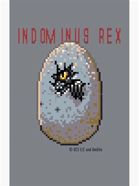 Indominus Rex Hatching Retro Pixel Art Canvas Print For Sale By