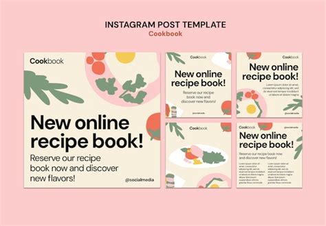 Premium Psd Cookbook Recipes Instagram Posts