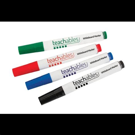 Teachables Whiteboard Markers Chisel Asst Pack Of 4