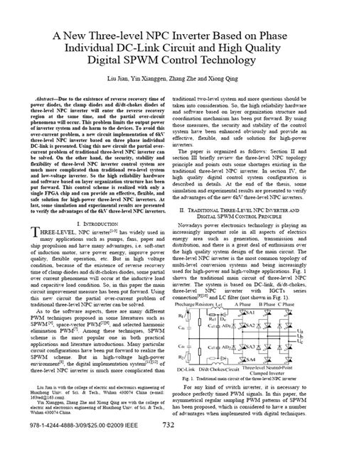 A New Three Level Npc Inverter Based On Phase Individual Dc Link Circuit And High Quality