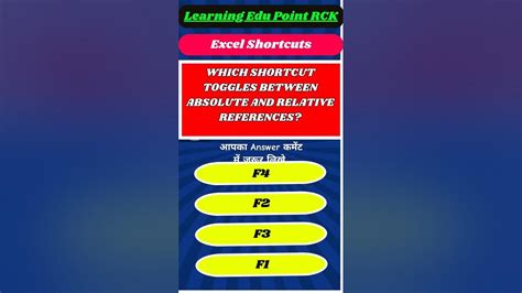 Excel Tips And Tricks Excel Quiz Excel Exceltips Exceltricks 17 October 2024 Youtube