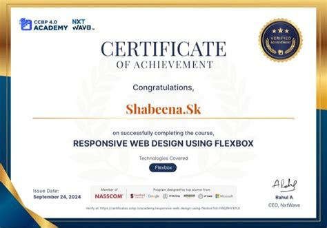 Here Is My Course Completion Certificate Of Responsive Design From