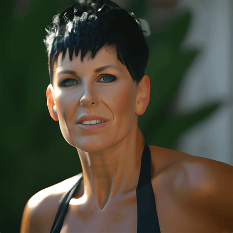 Brunette Black Haired Beautiful Year Old Woman Short Black