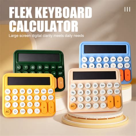 Mechanical Switch Calculator Digits Large LCD Display Calculator Big Buttons Mechanical